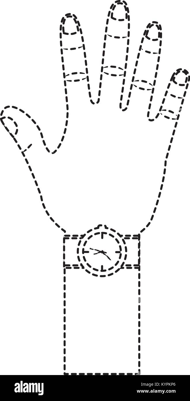 opened hand palm counting fingers number five Stock Vector Image & Art ...