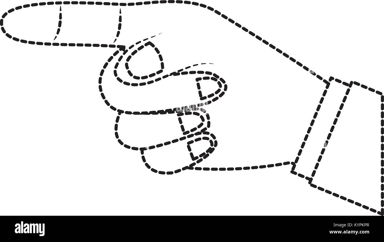 hand indicating or showing direction by pointing a finger Stock Vector ...