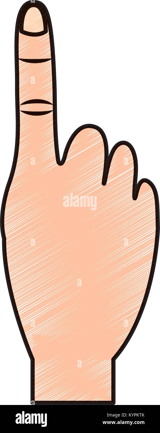 one finger up hand gesture icon image Stock Vector Image & Art - Alamy