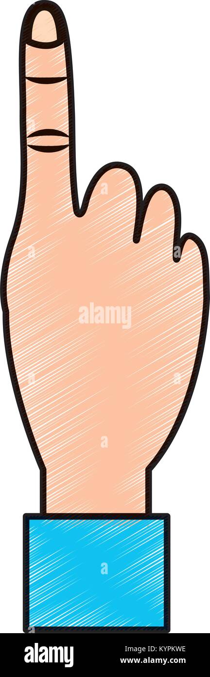 one finger up hand gesture icon image Stock Vector Image & Art - Alamy