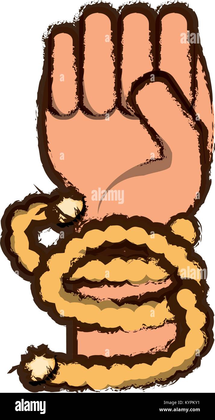 hand with rope Stock Vector Image & Art - Alamy