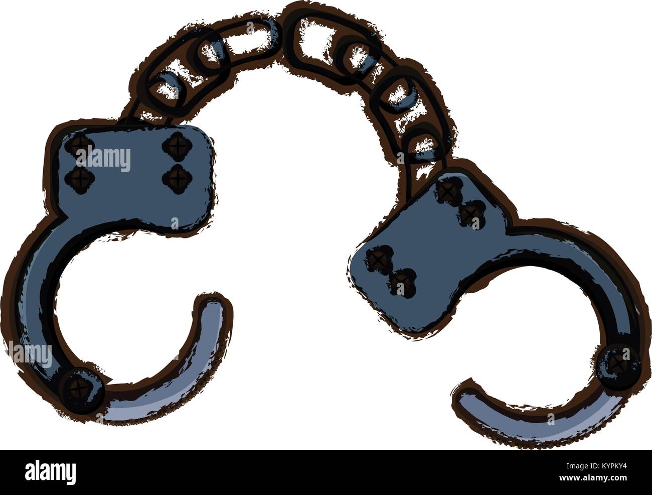 Open handcuffs Stock Vector Images - Alamy