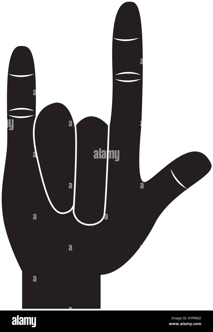 rock and roll hand gesture icon image Stock Vector Image & Art - Alamy