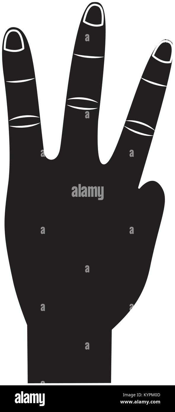 Three fingers Stock Vector Images - Alamy