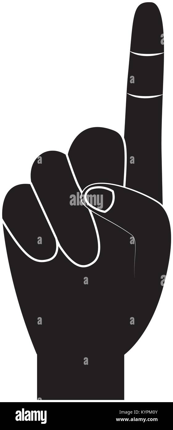 one finger up hand gesture icon image Stock Vector Image & Art - Alamy