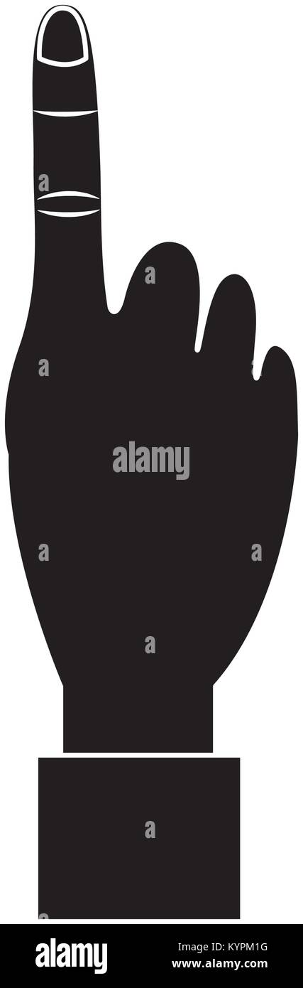 one finger up hand gesture icon image Stock Vector Image & Art - Alamy