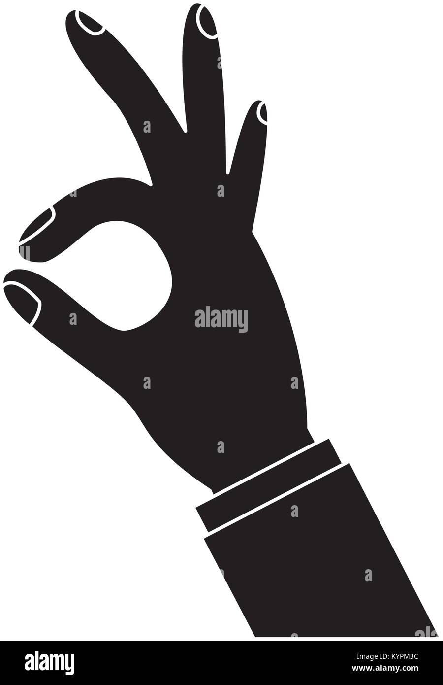 three fingers up ok hand gesture icon image Stock Vector Image & Art ...