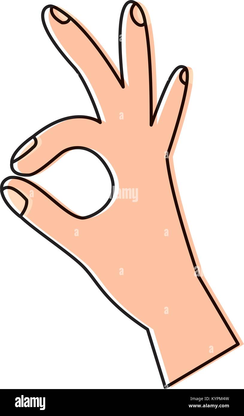 three fingers up ok hand gesture icon image Stock Vector Image & Art ...