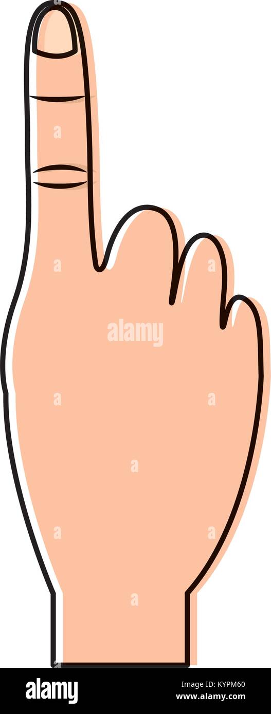 one finger up hand gesture icon image Stock Vector Image & Art - Alamy