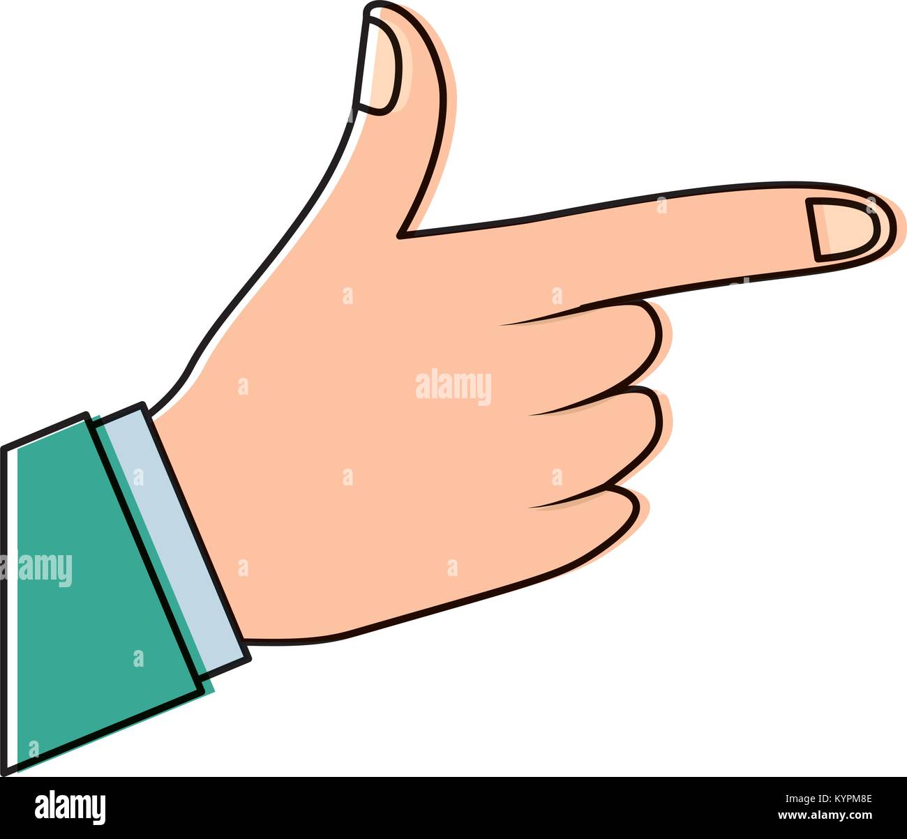hand indicating or showing direction by pointing a finger Stock Vector ...