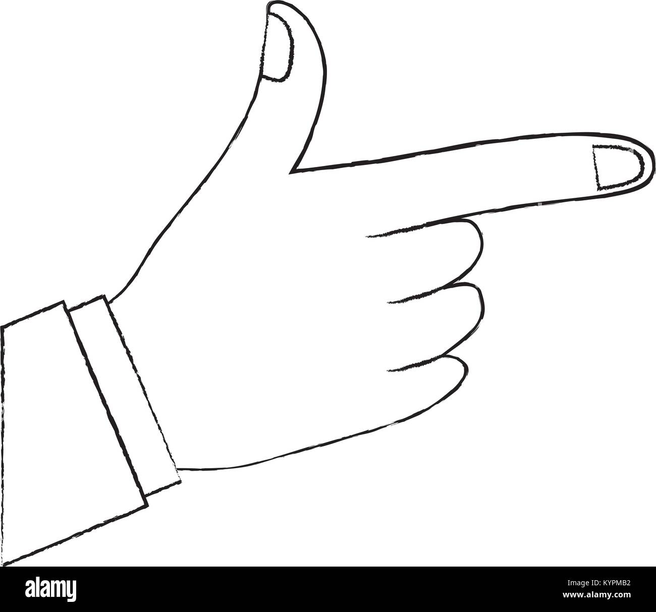 hand indicating or showing direction by pointing a finger Stock Vector ...