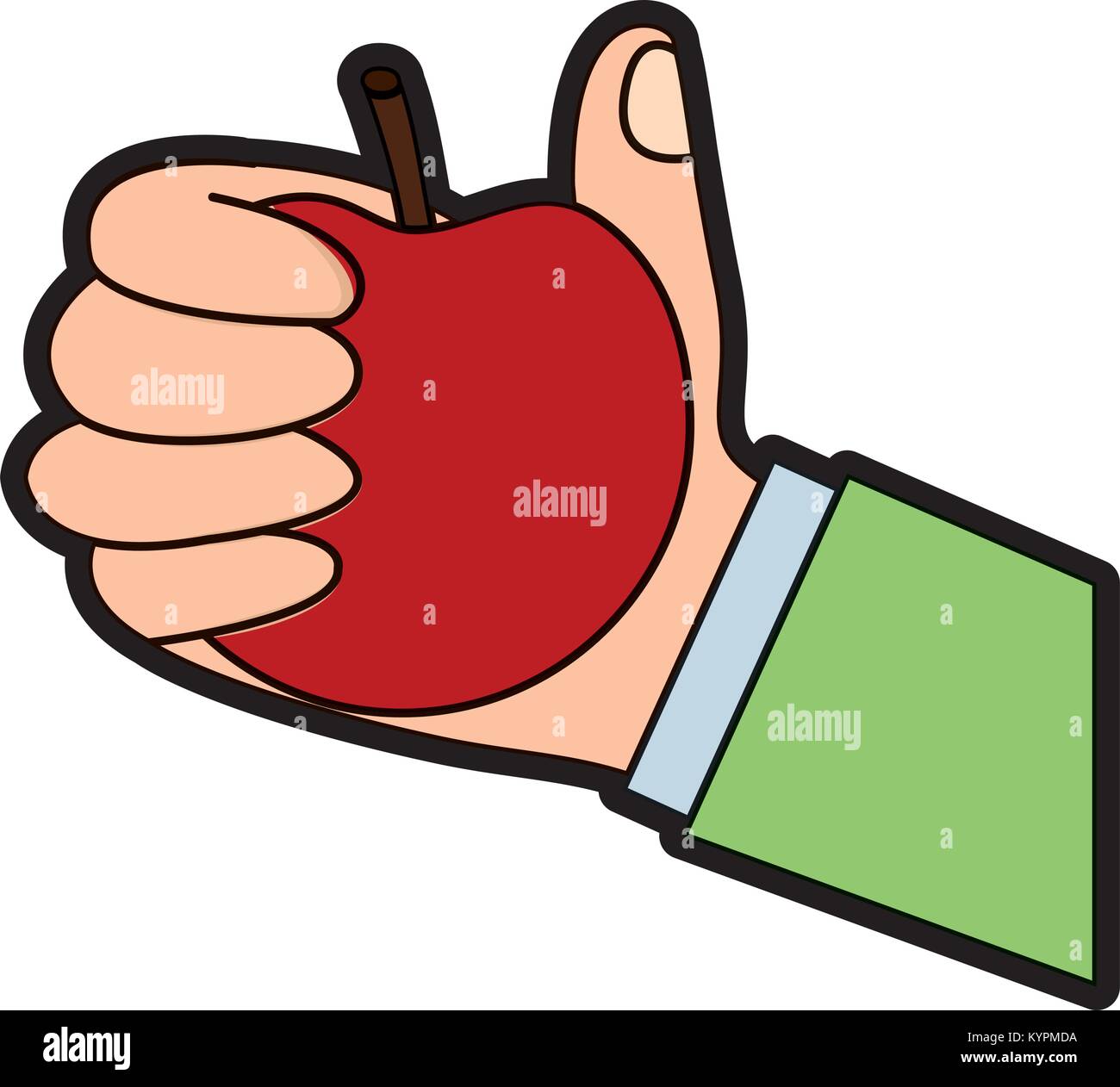 Adult eating fruit Stock Vector Images - Alamy