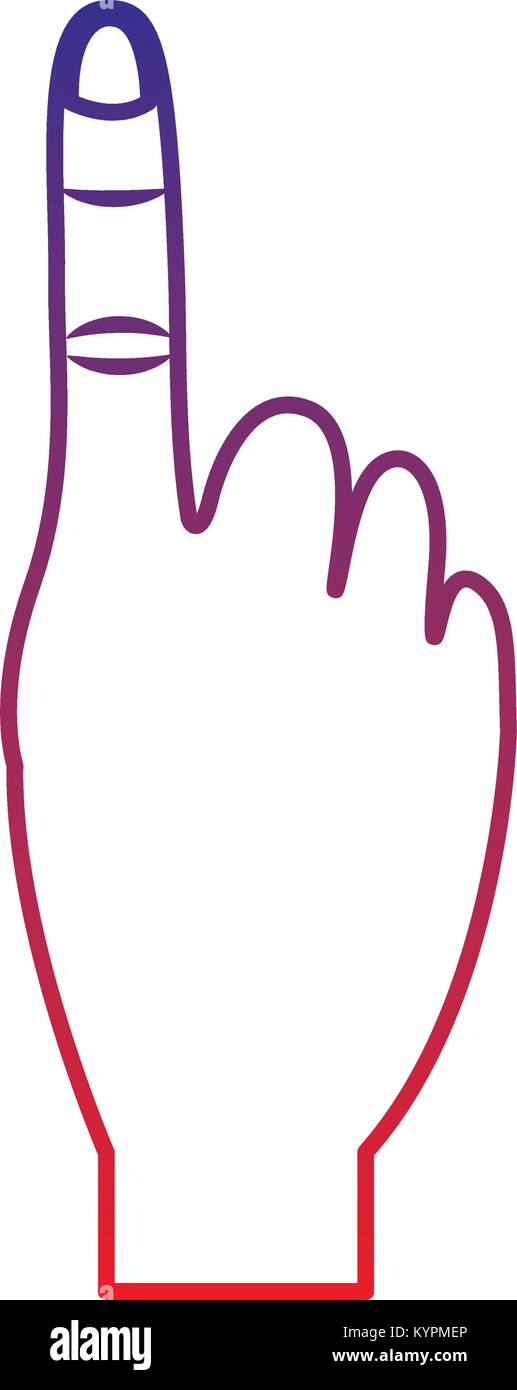 one finger up hand gesture icon image Stock Vector Image & Art - Alamy