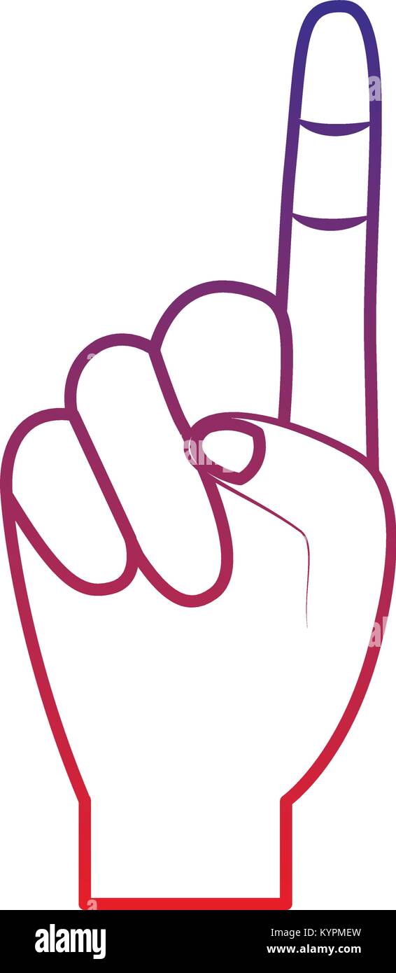 one finger up hand gesture icon image Stock Vector Image & Art - Alamy