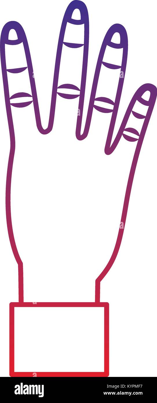 Four fingers up High Resolution Stock Photography and Images - Alamy