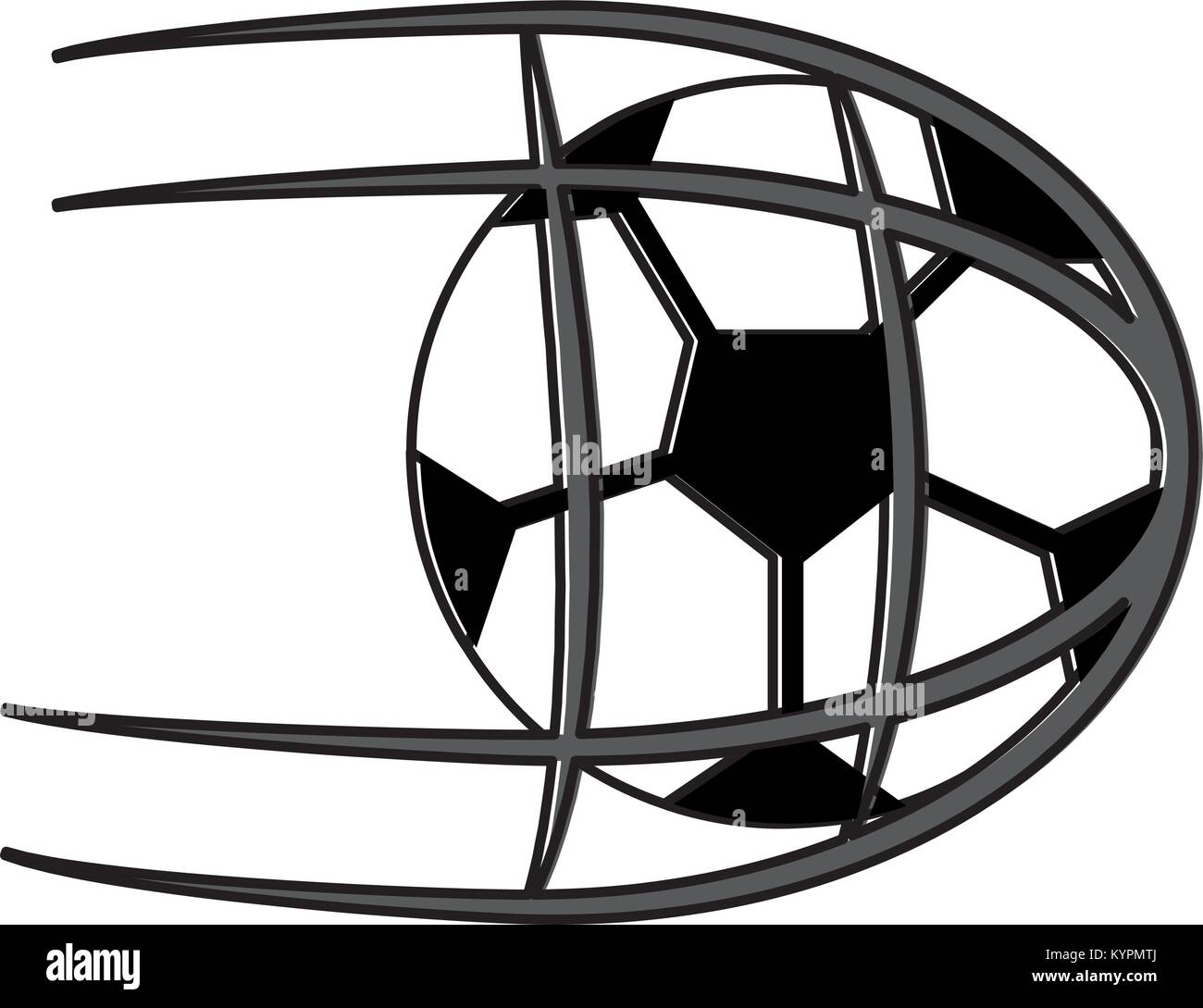 soccer ball in net shoot sport Stock Vector Image & Art - Alamy