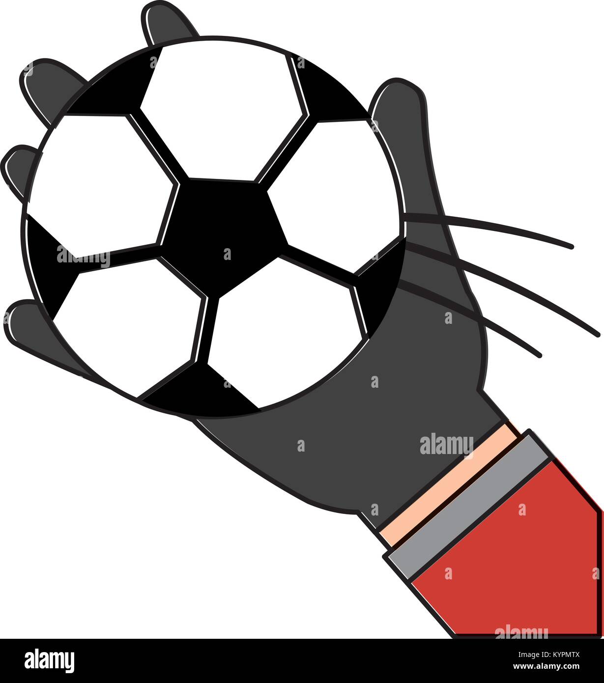 hand holding football ball sport Stock Vector Image & Art - Alamy