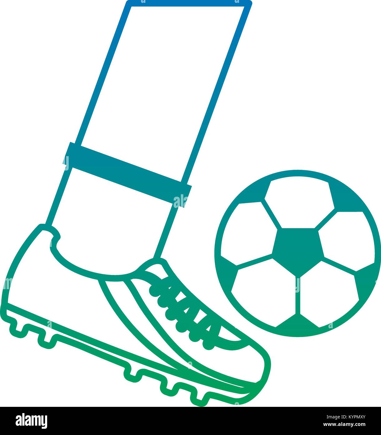 Foot Kicking Soccer Ball Icon