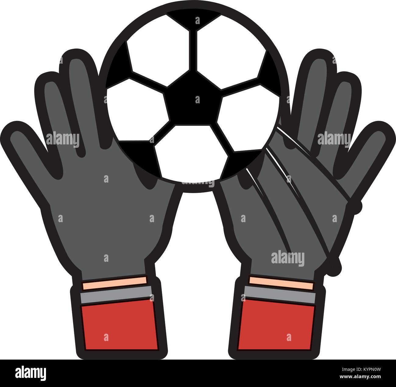 hands with ball football soccer icon image Stock Vector Image & Art - Alamy