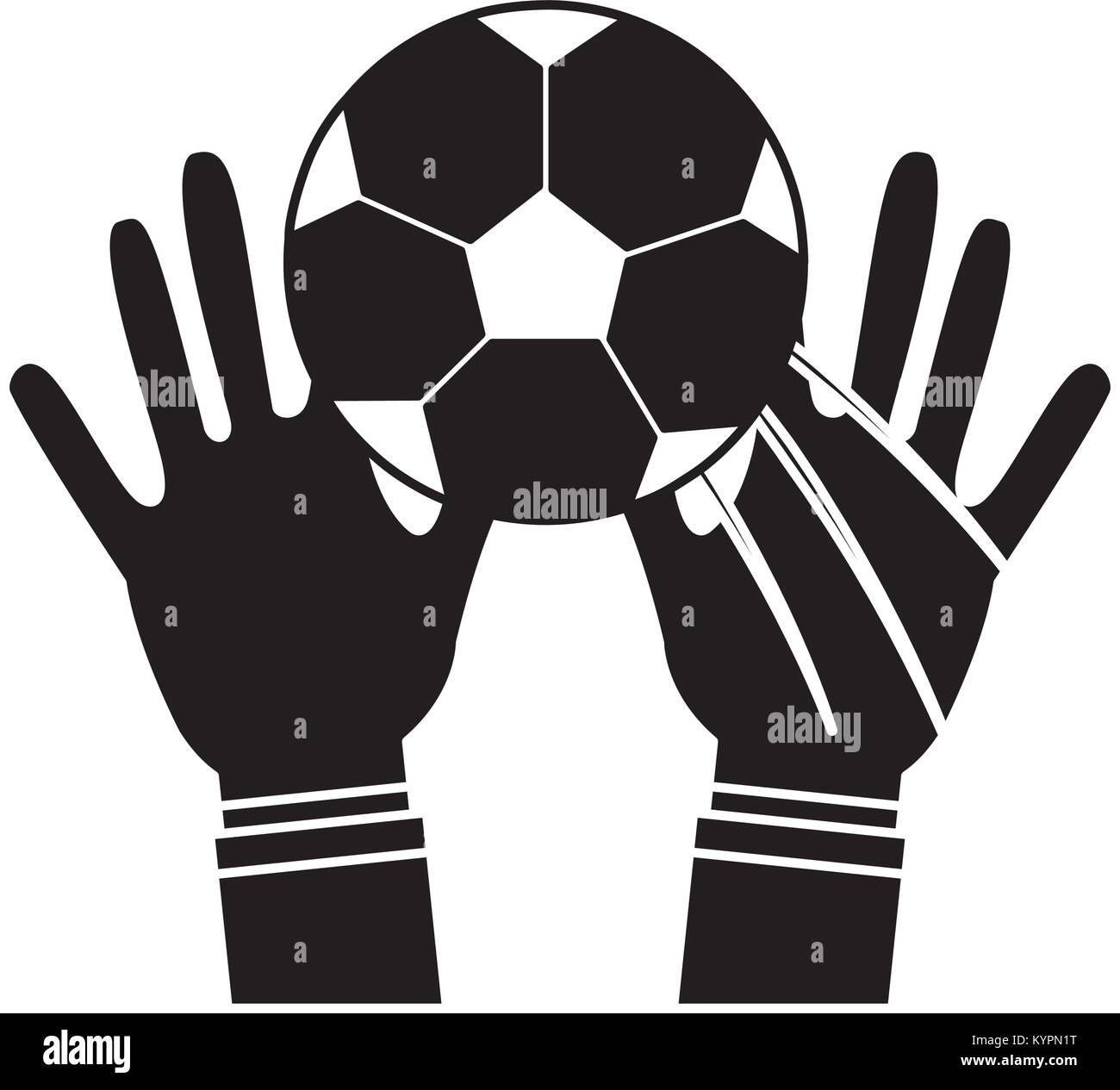 hands with ball football soccer icon image Stock Vector Image & Art - Alamy