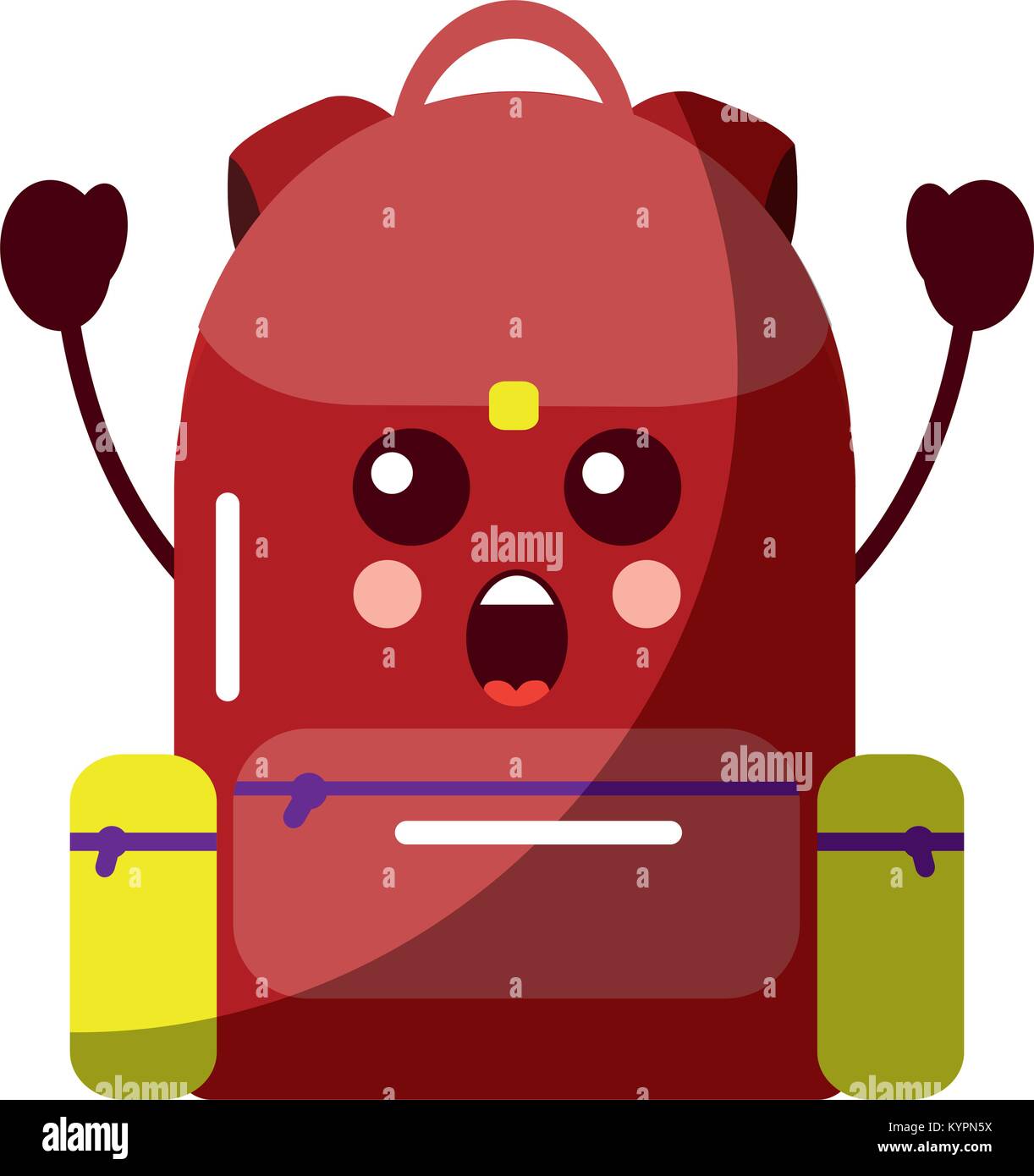 school backpack kawaii cartoon character Stock Vector Image & Art - Alamy