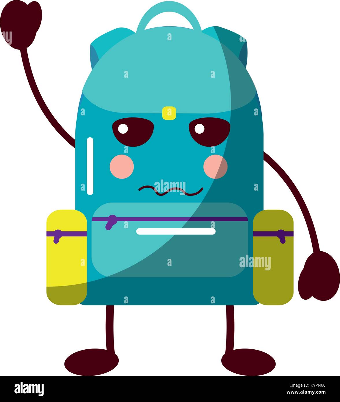 school backpack kawaii cartoon character Stock Vector Image & Art - Alamy