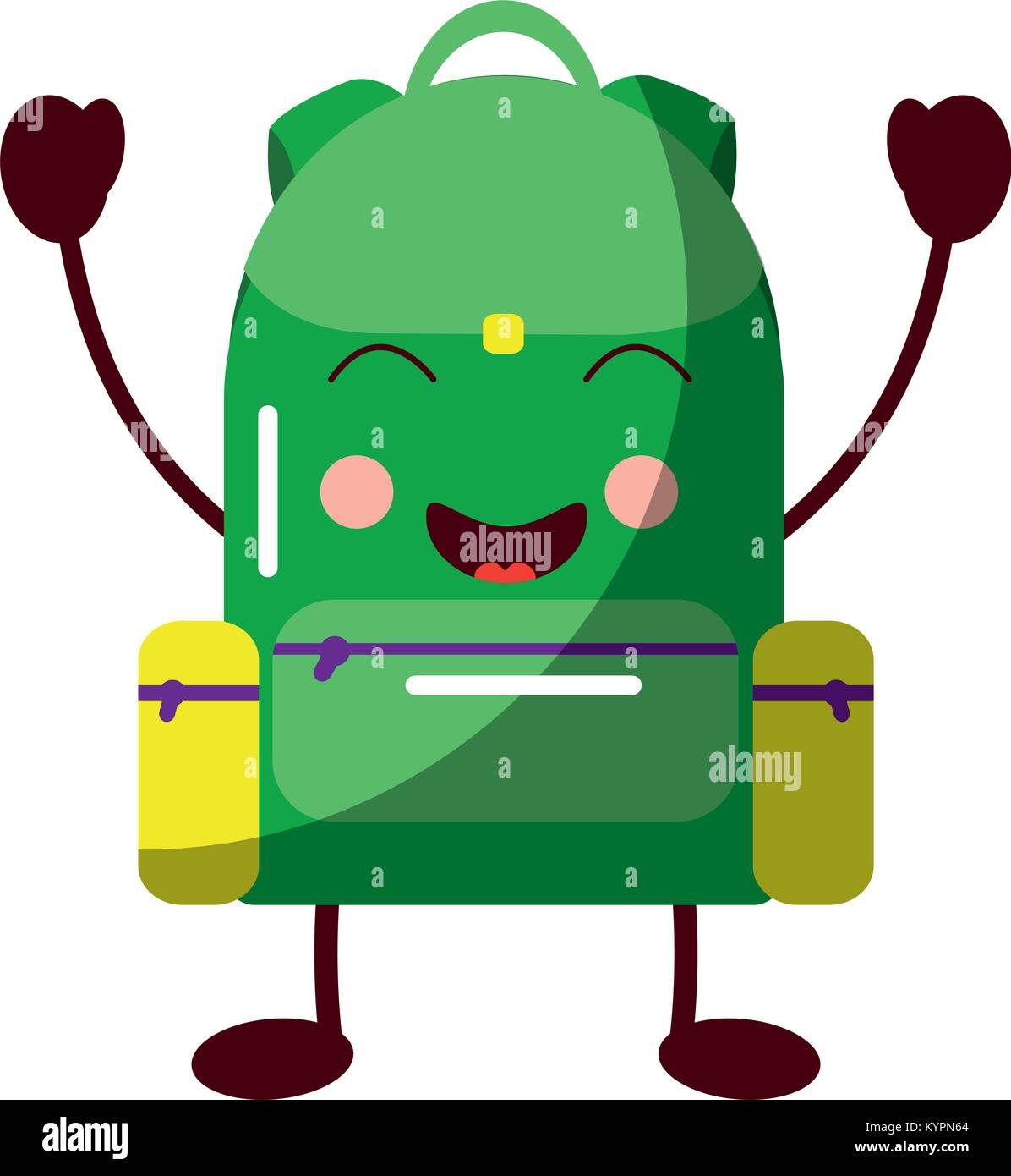 school backpack kawaii cartoon character Stock Vector Image & Art - Alamy