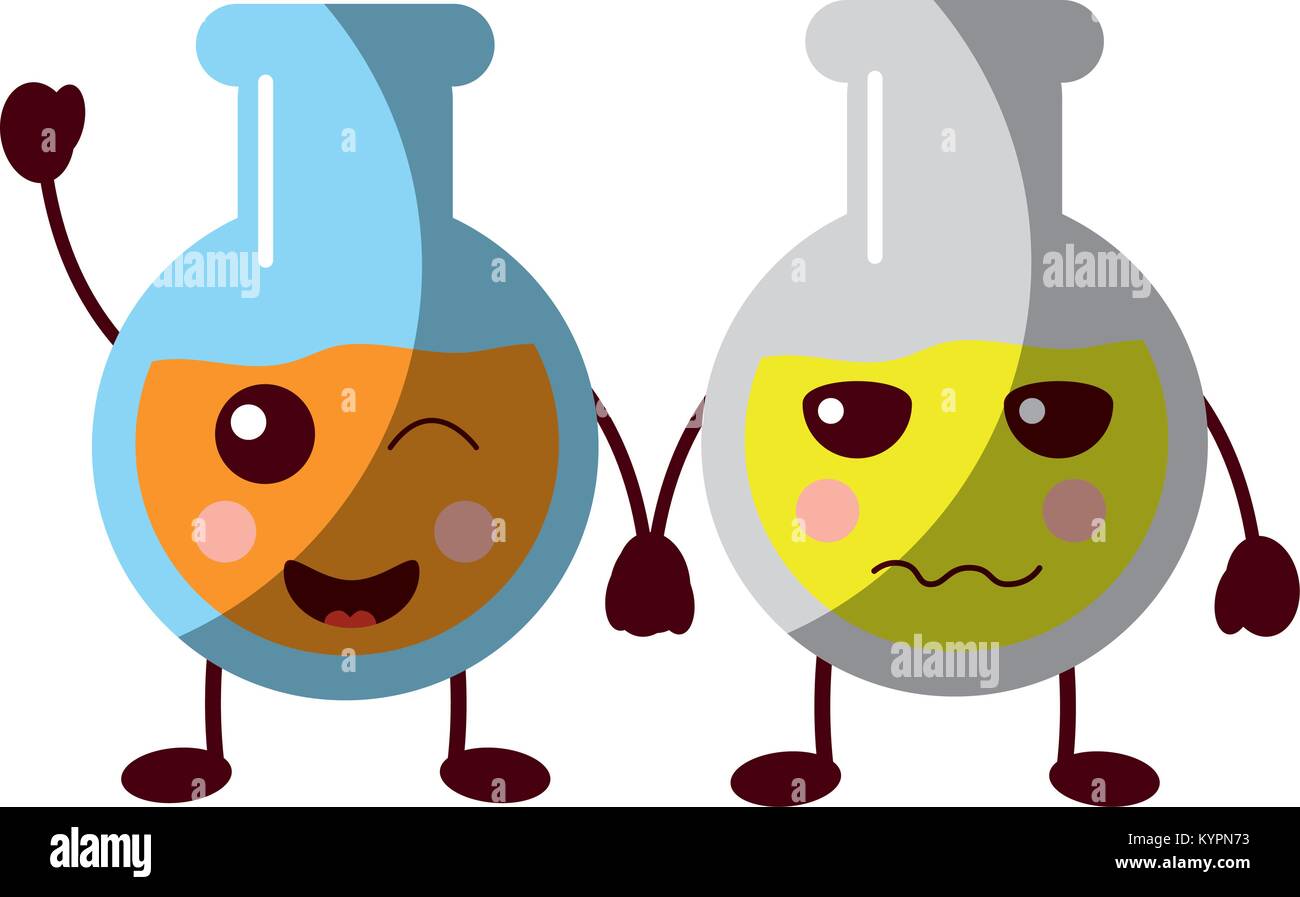 cartoon tube tests laboratory kawaii character Stock Vector Image & Art ...