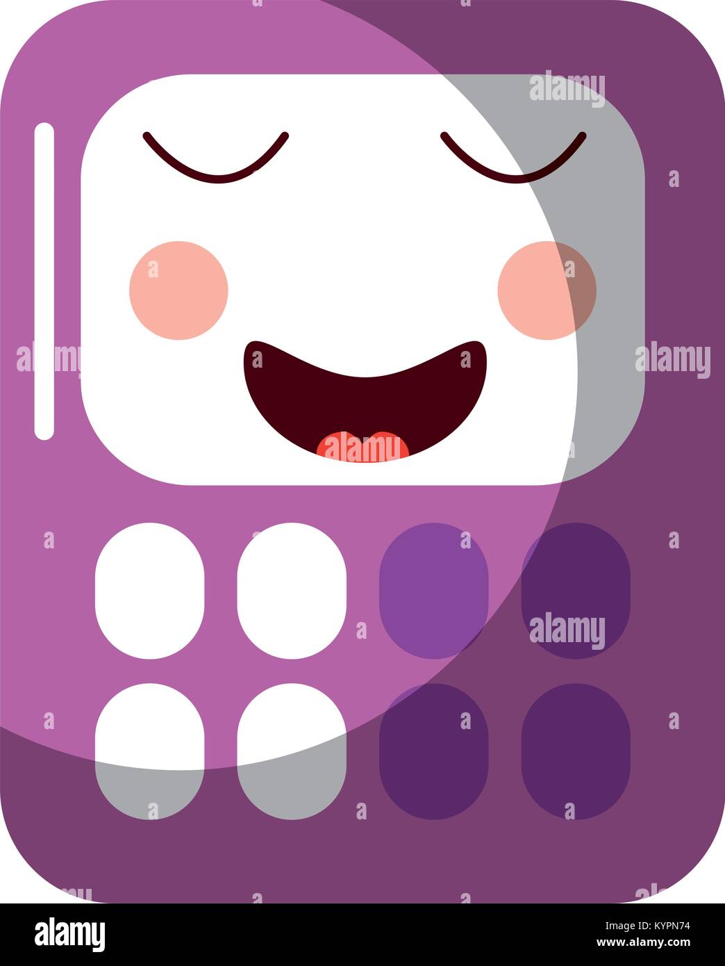 calculator math kawaii character cartoon Stock Vector Image & Art - Alamy