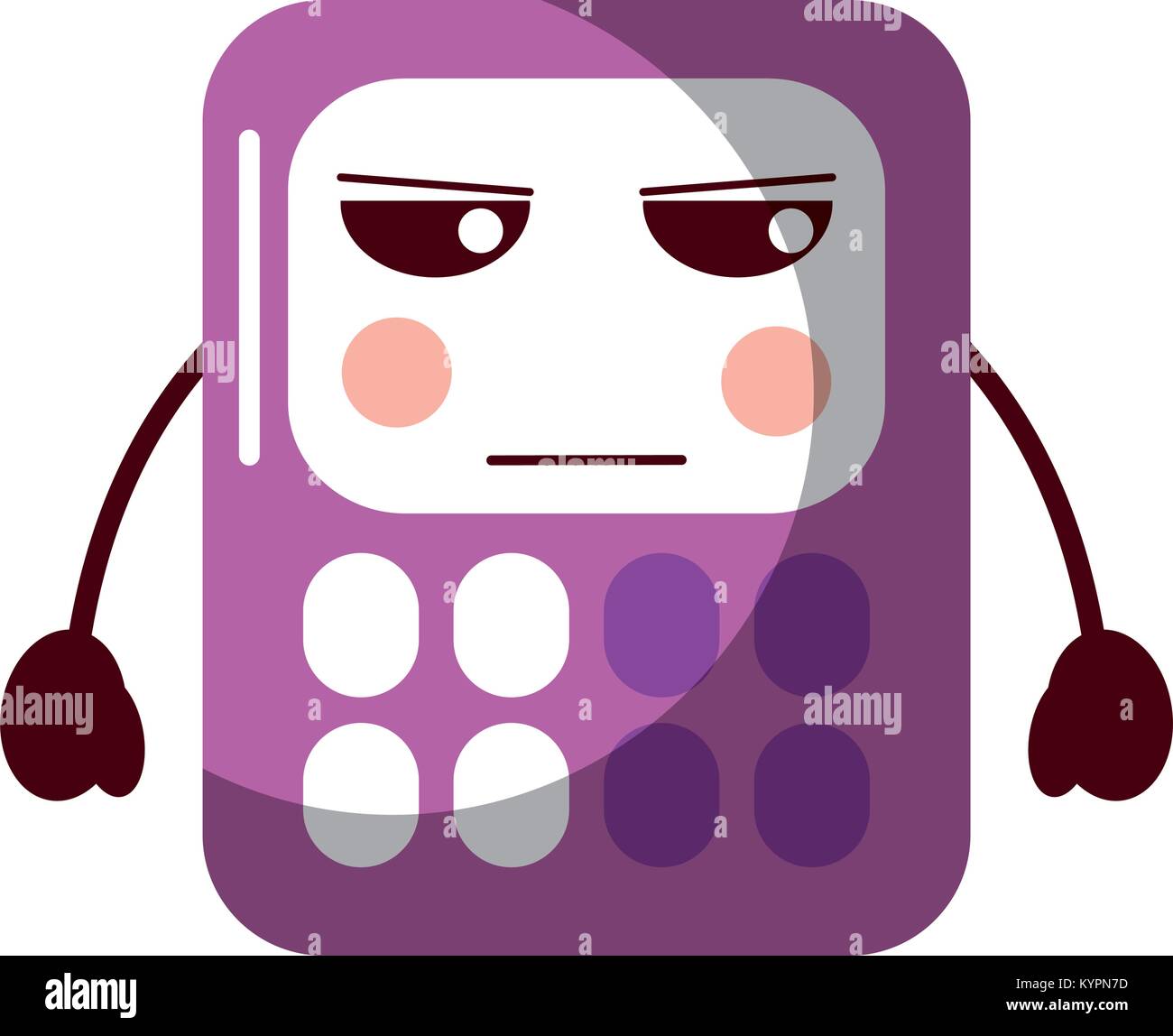 calculator math kawaii character cartoon Stock Vector Image & Art - Alamy