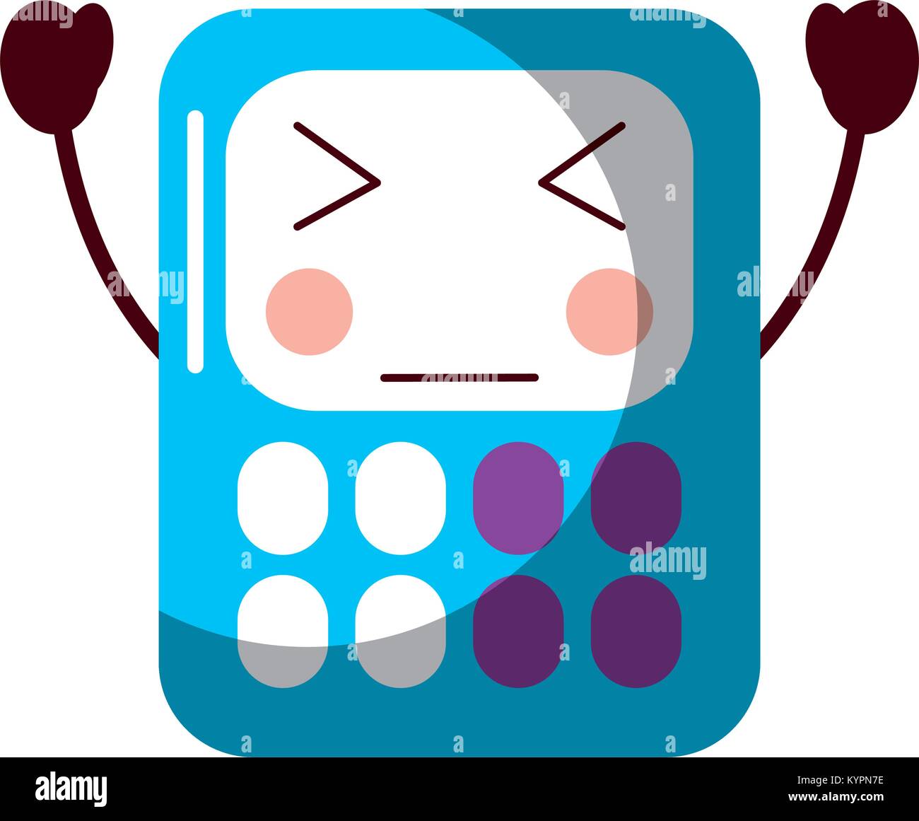 calculator math kawaii character cartoon Stock Vector Image & Art - Alamy