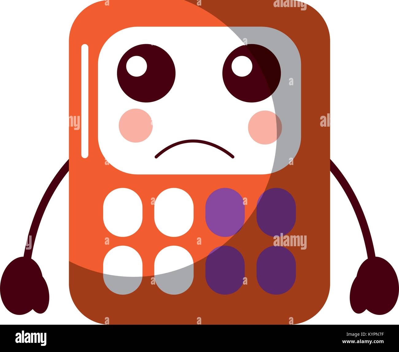 calculator math kawaii character cartoon Stock Vector Image & Art - Alamy