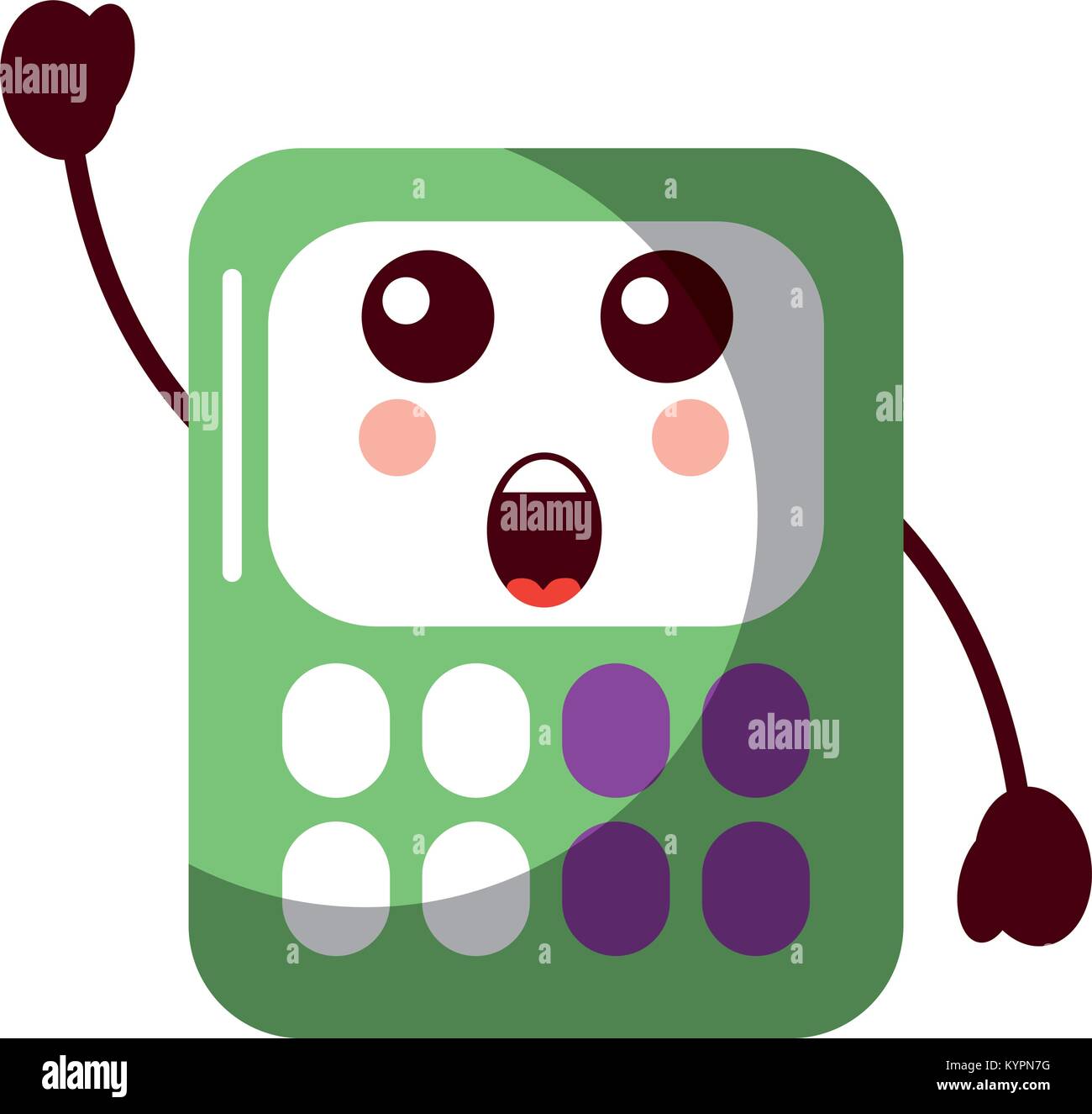 calculator math kawaii character cartoon Stock Vector Image & Art - Alamy