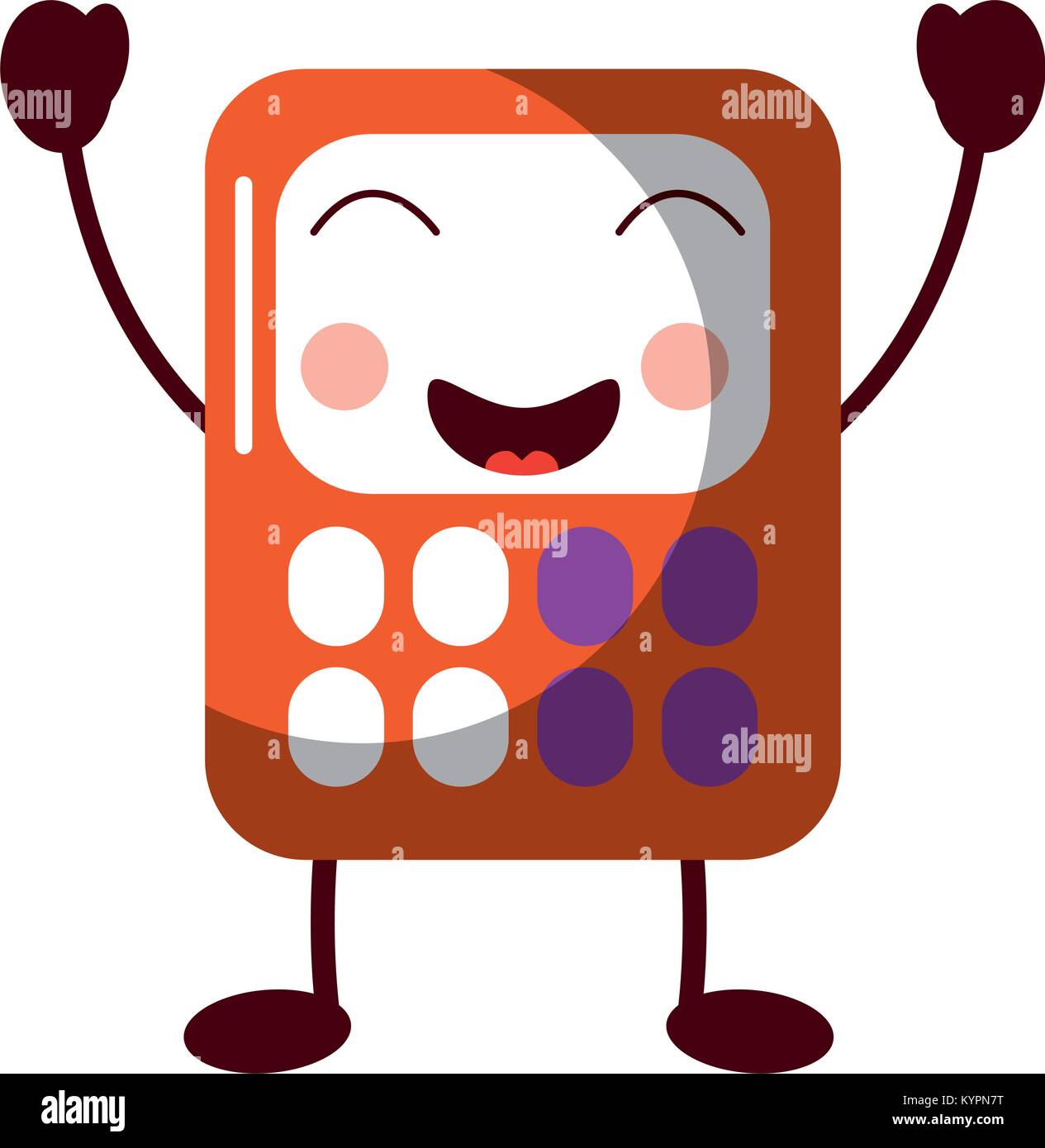 Calculator math character kawaii hi-res stock photography and images ...