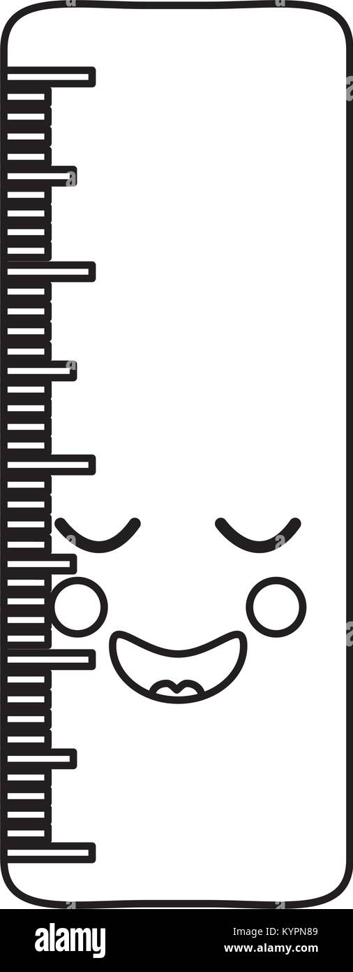 school ruler comic character kawaii Stock Vector Image & Art - Alamy
