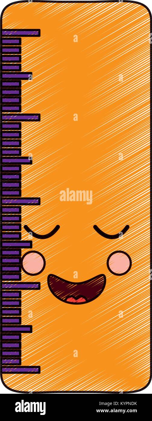 school ruler comic character kawaii Stock Vector Image & Art - Alamy