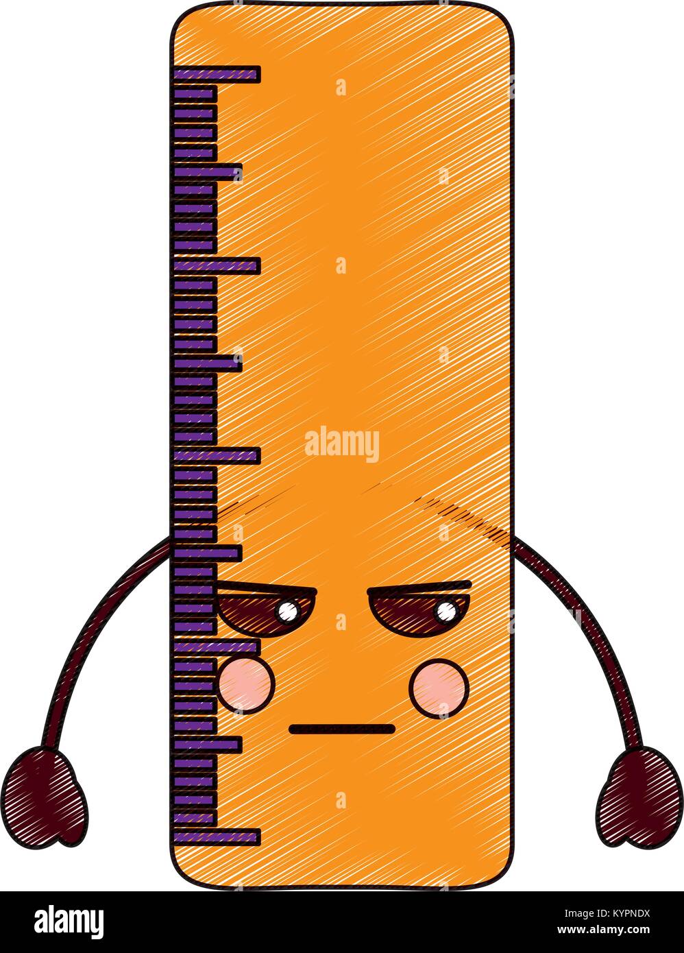 school ruler comic character kawaii Stock Vector Image & Art - Alamy