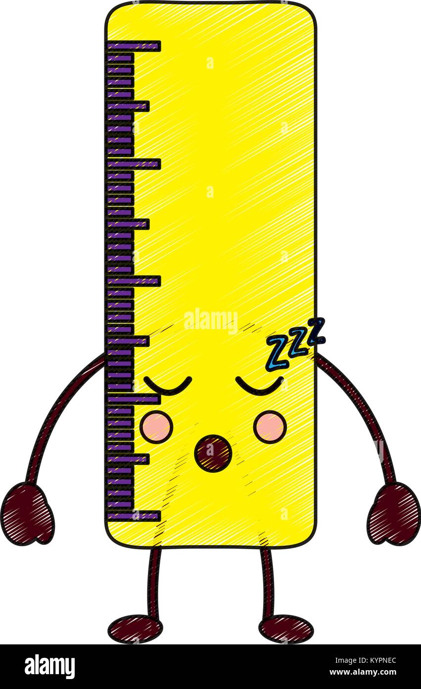 school ruler comic character kawaii Stock Vector Image & Art - Alamy
