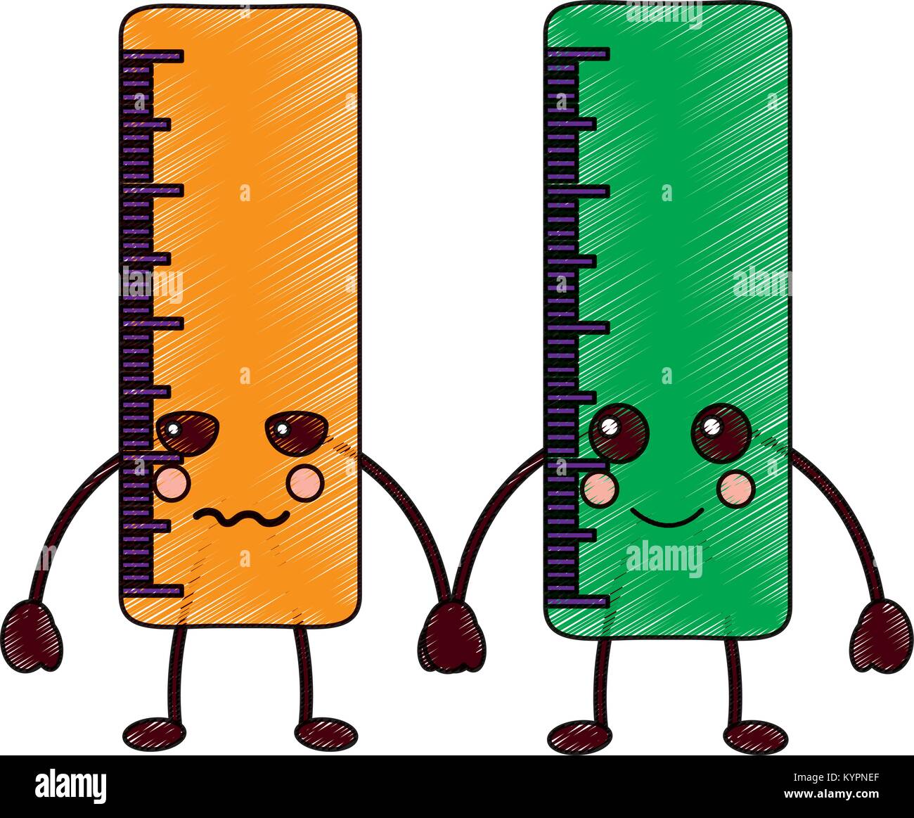school ruler comic character kawaii Stock Vector Image & Art - Alamy