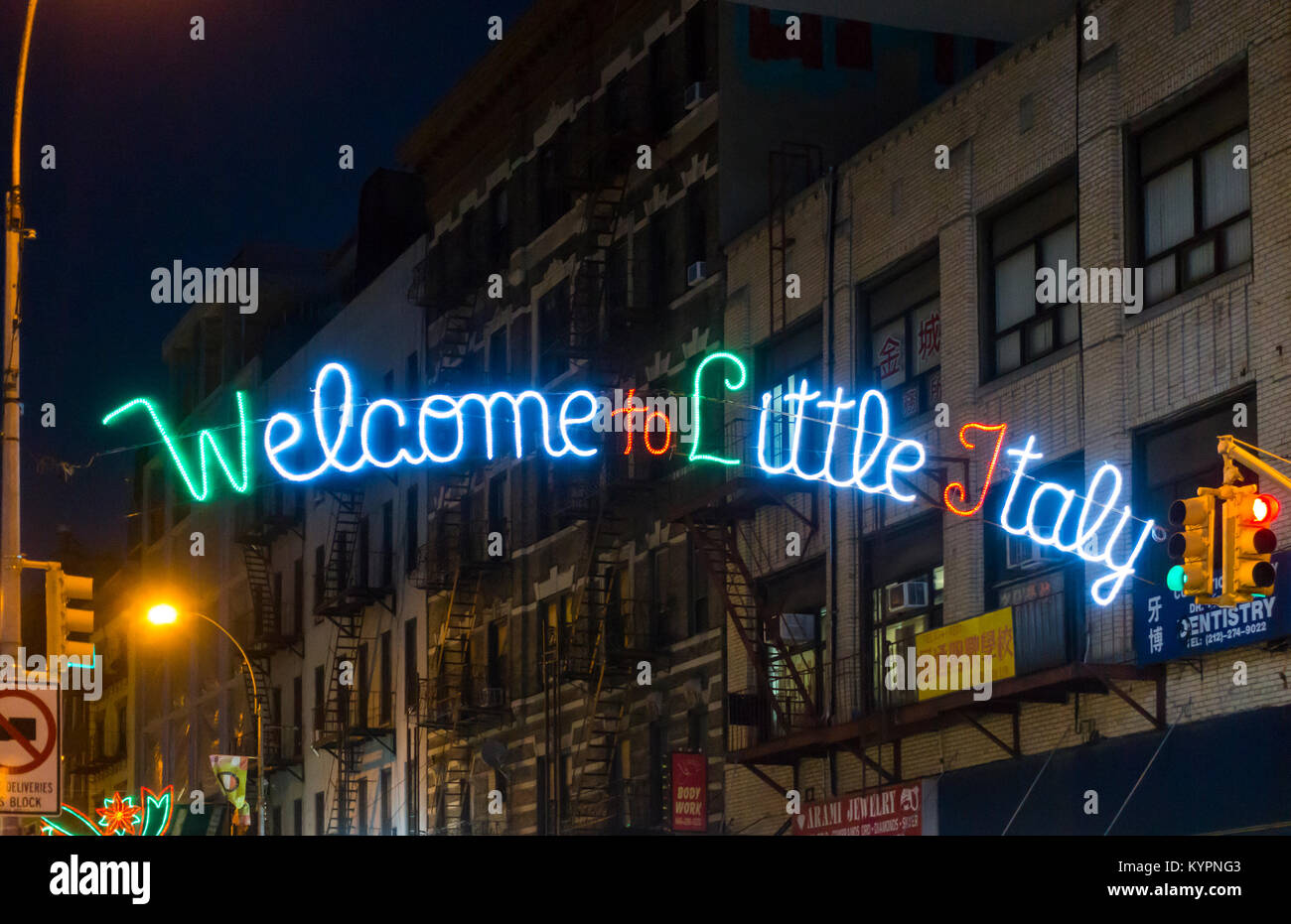 Welcome to little italy hi-res stock photography and images - Alamy
