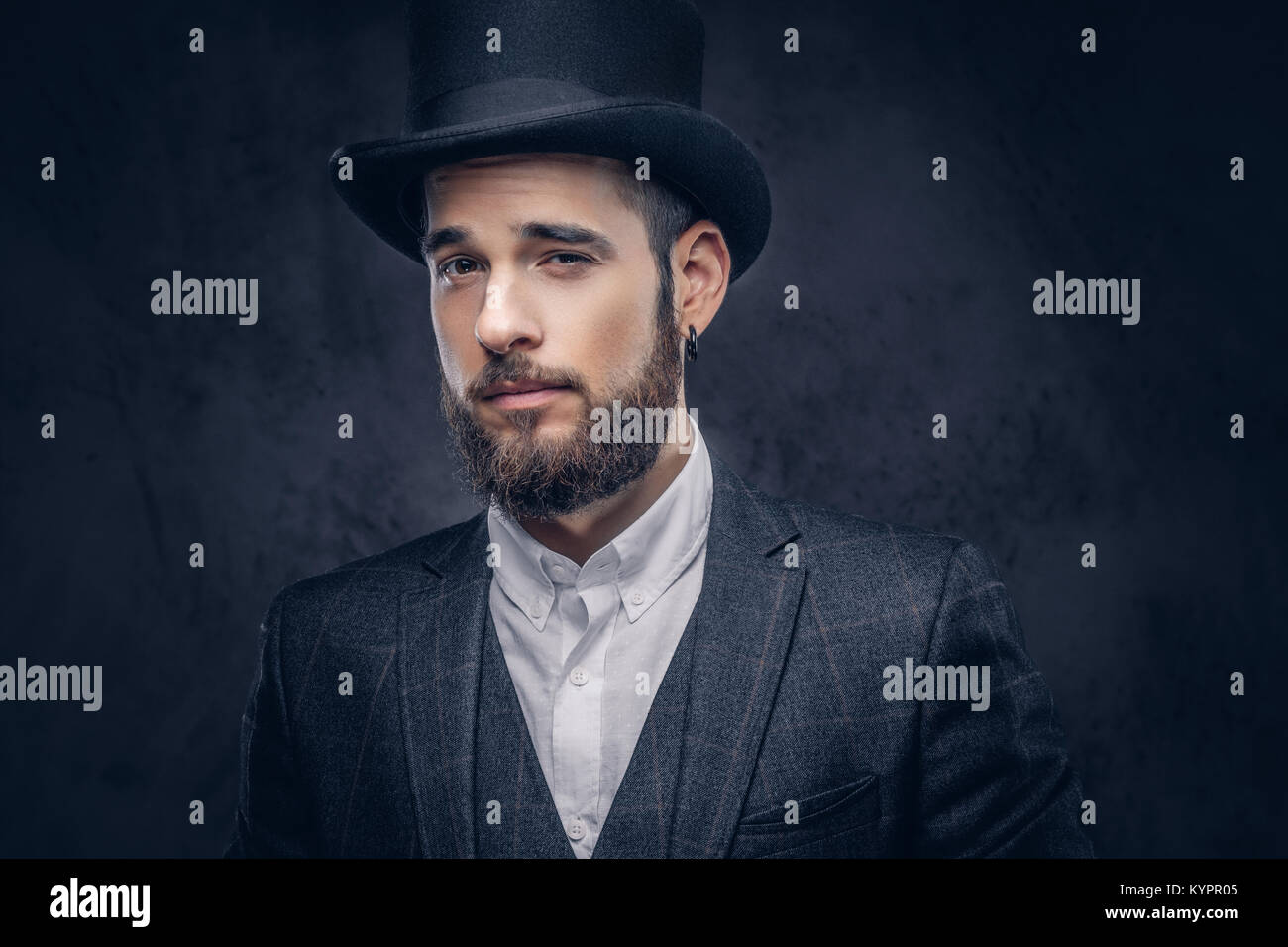 Stylish caucasian bearded man hi-res stock photography and images - Alamy