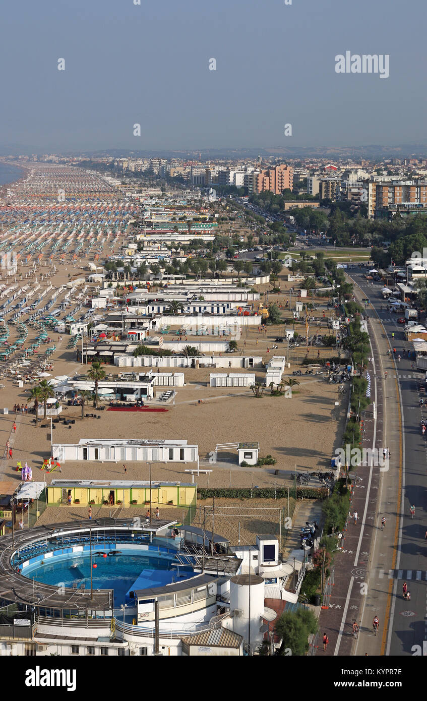 Rimini city and beach Adriatic sea summer season Stock Photo - Alamy