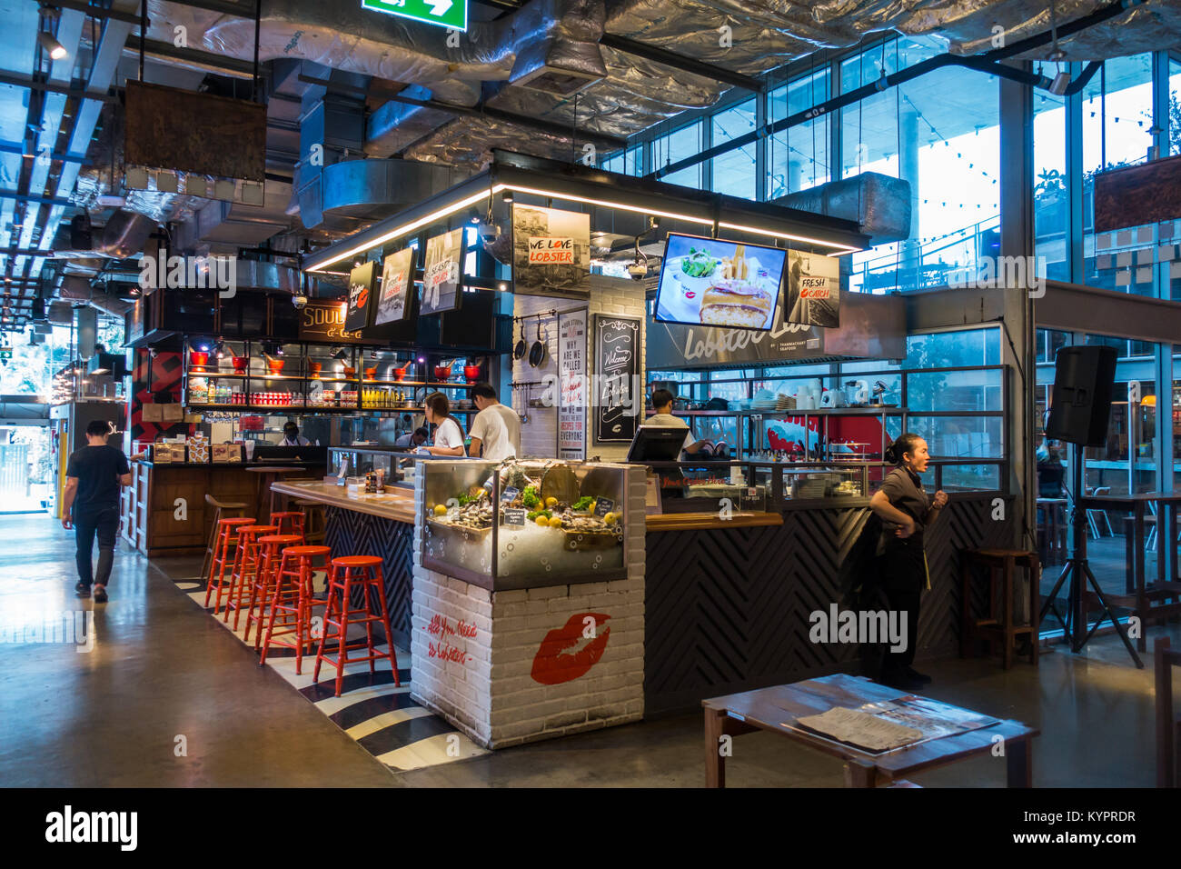 The Commons, Cafe and restaurant complex in Bangkok, Thailand Stock ...