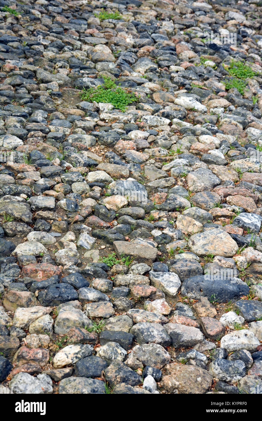 Traditional cobble paving surface texture background Stock Photo - Alamy