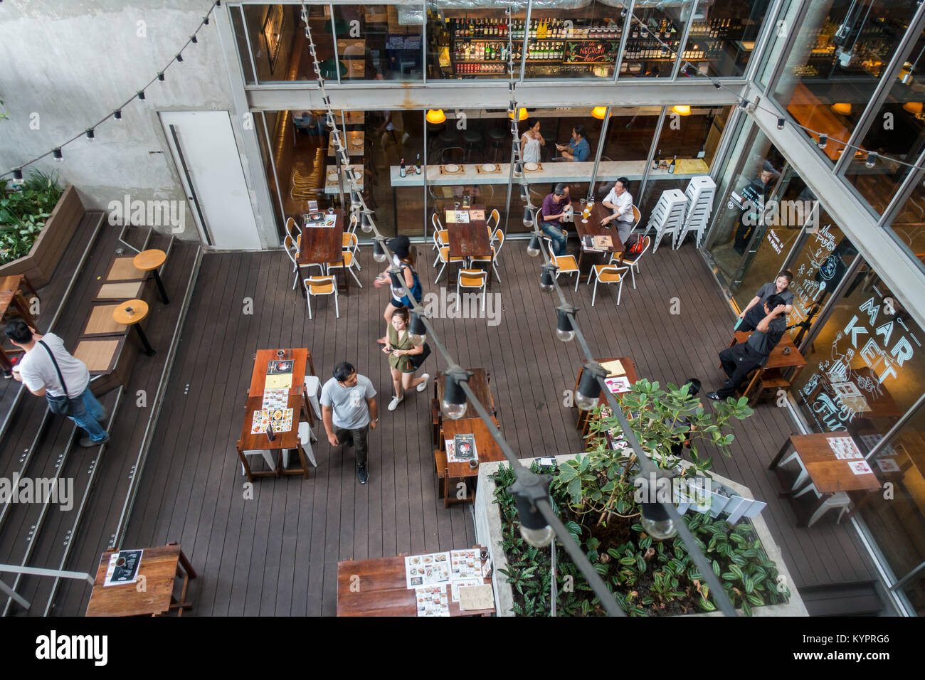 The Commons, Cafe and restaurant complex in Bangkok, Thailand Stock ...