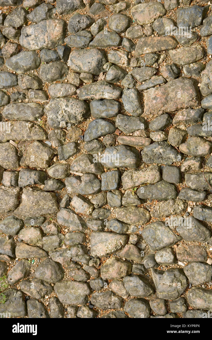 Traditional cobble paving surface texture background Stock Photo - Alamy