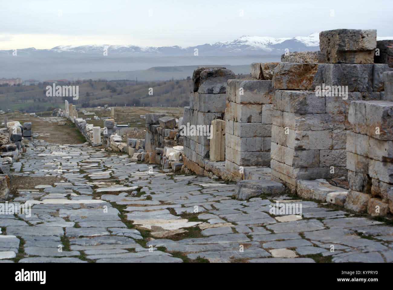 Marble street in Antiohia Pisidia, Turkey Stock Photo - Alamy