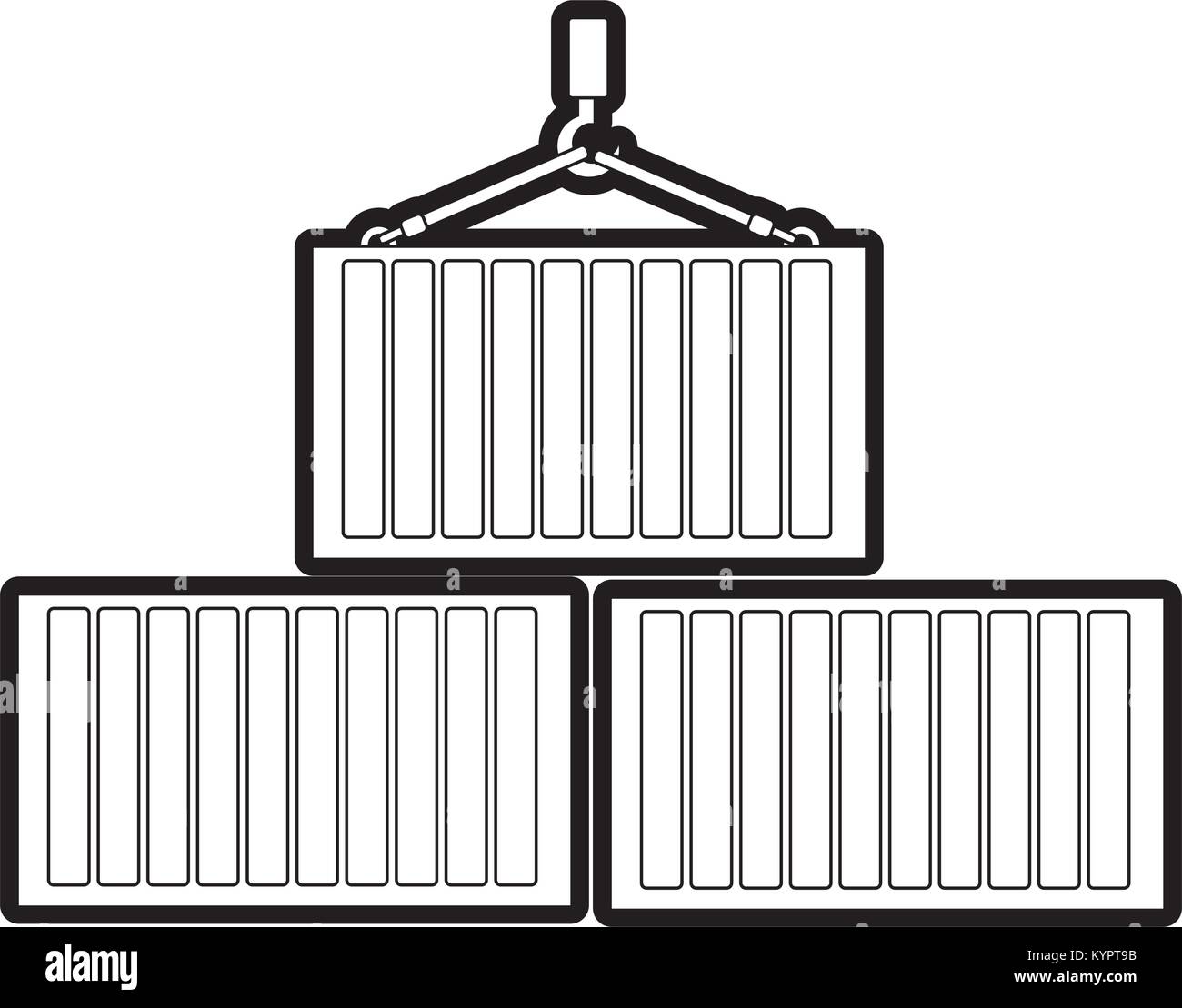 Container delivery system Stock Vector Images - Alamy