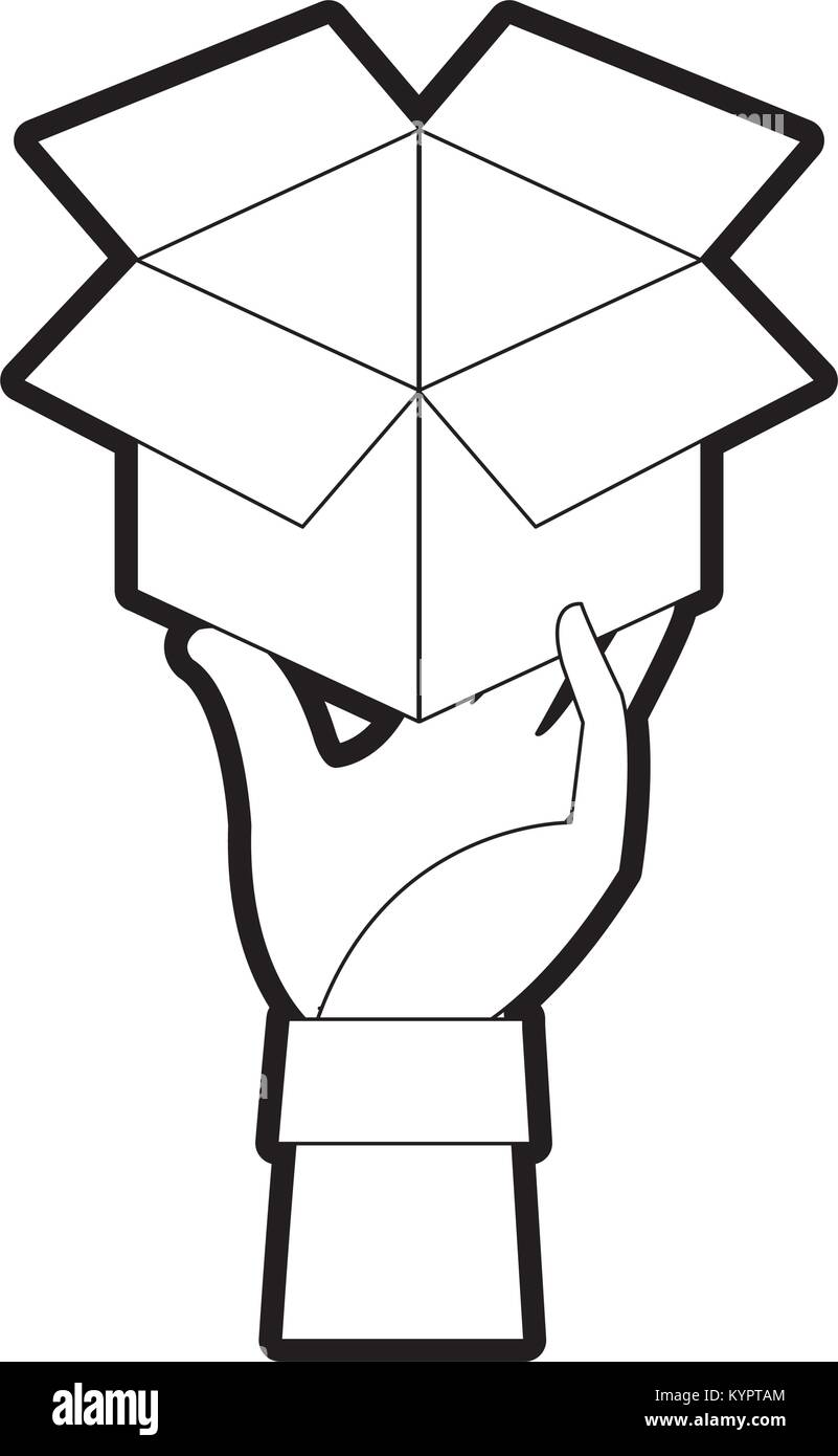 Box and hand design Stock Vector Image & Art - Alamy