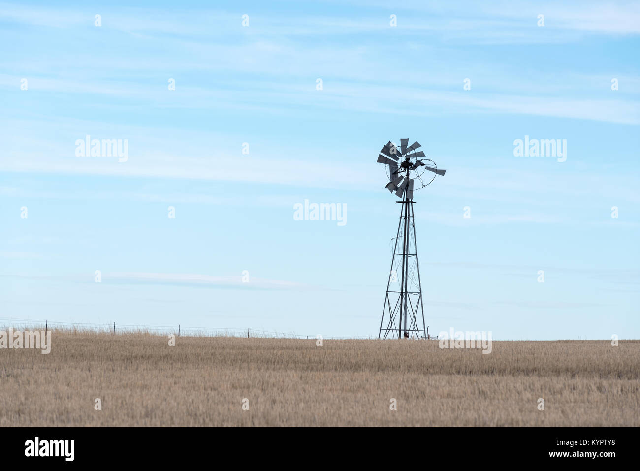 Damaged windmill in on a farm in Asotin County, Washington Stock Photo ...